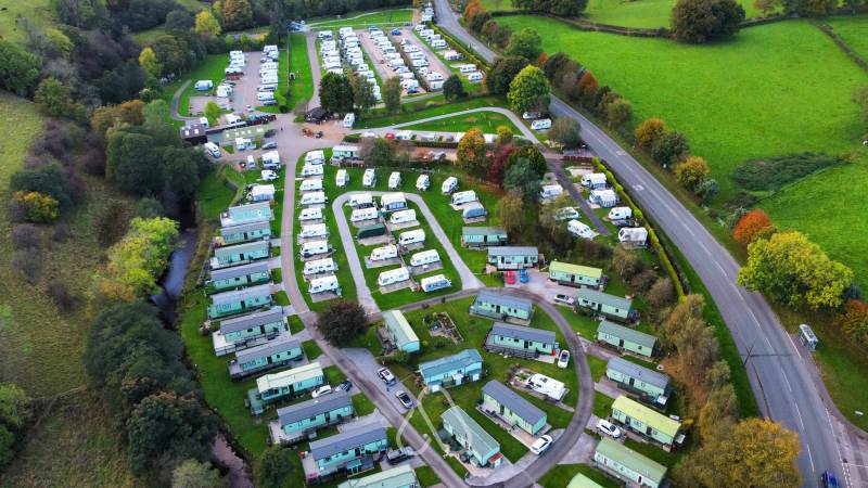 Laneside Caravan Park, Derbyshire, England
